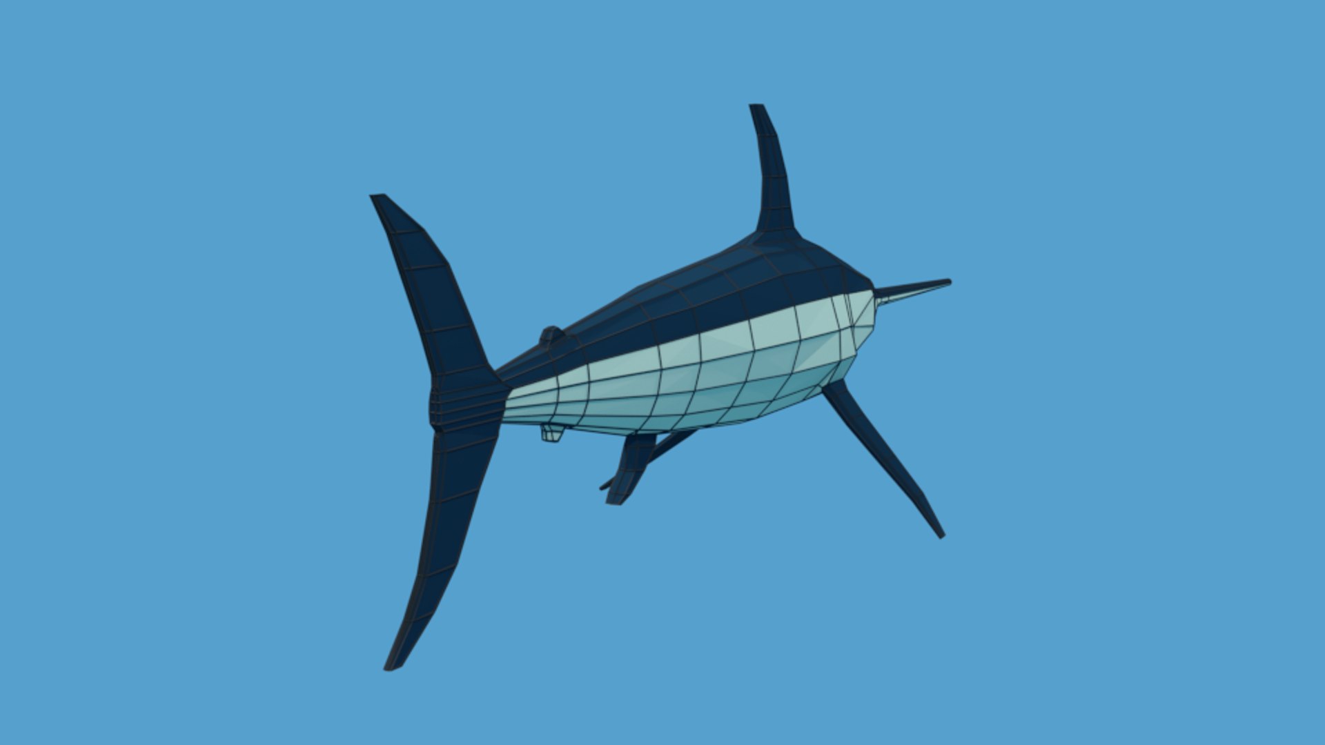 Cartoon Swordfish Fish Model - TurboSquid 1442101