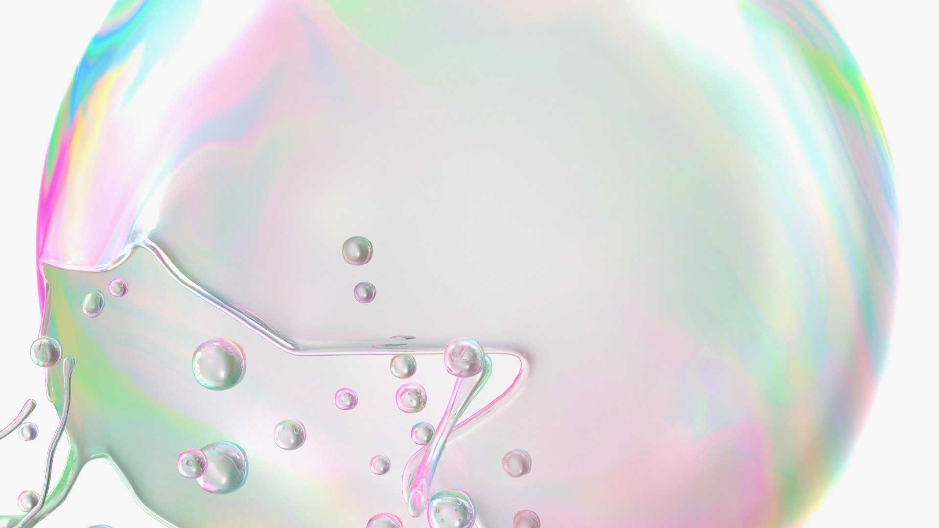 Soap Bubble Burst Stage 3 3D model - TurboSquid 1918933