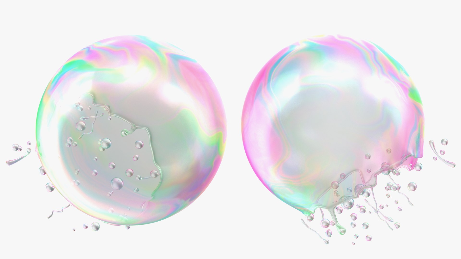 Soap Bubble Burst Stage 3 3D model - TurboSquid 1918933