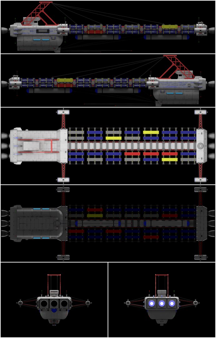 3d Heavy Cargo Freighter Model