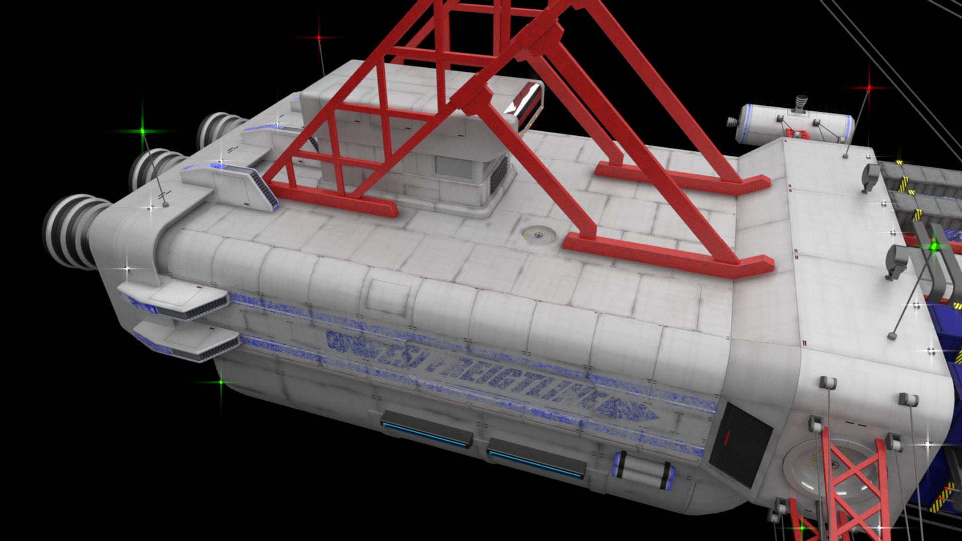 3d Heavy Cargo Freighter Model