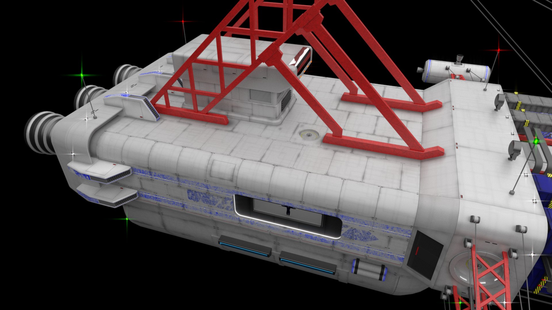 3d Heavy Cargo Freighter Model
