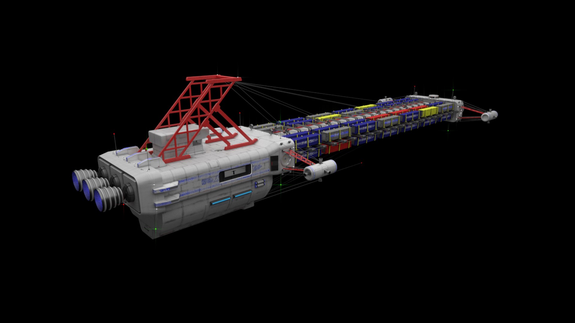 3d Heavy Cargo Freighter Model