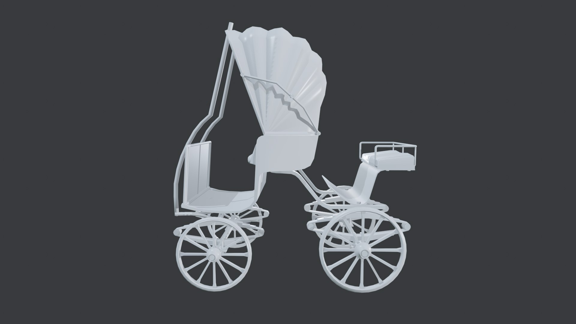 Cab Phaeton Folded Low-poly 3D Model - TurboSquid 2322712