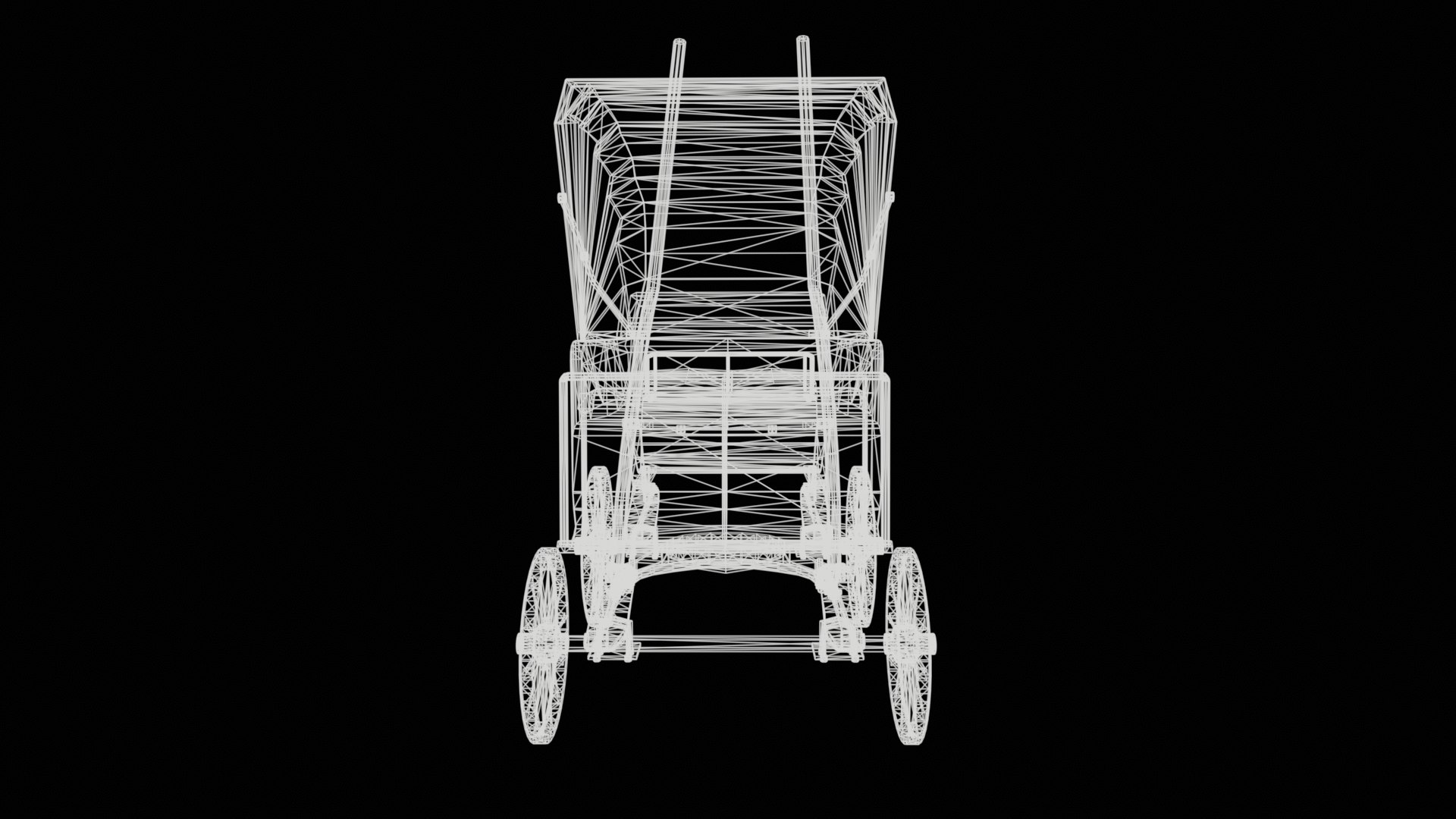 Cab Phaeton Folded Low-poly 3D Model - TurboSquid 2322712