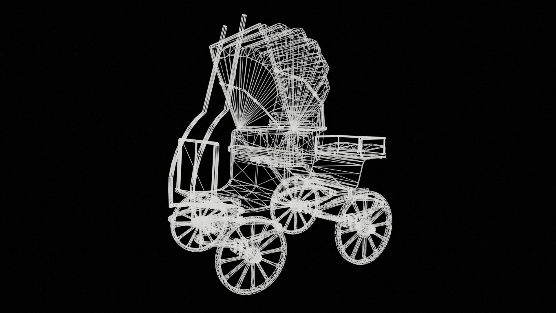 Cab Phaeton Folded Low-poly 3D Model - TurboSquid 2322712