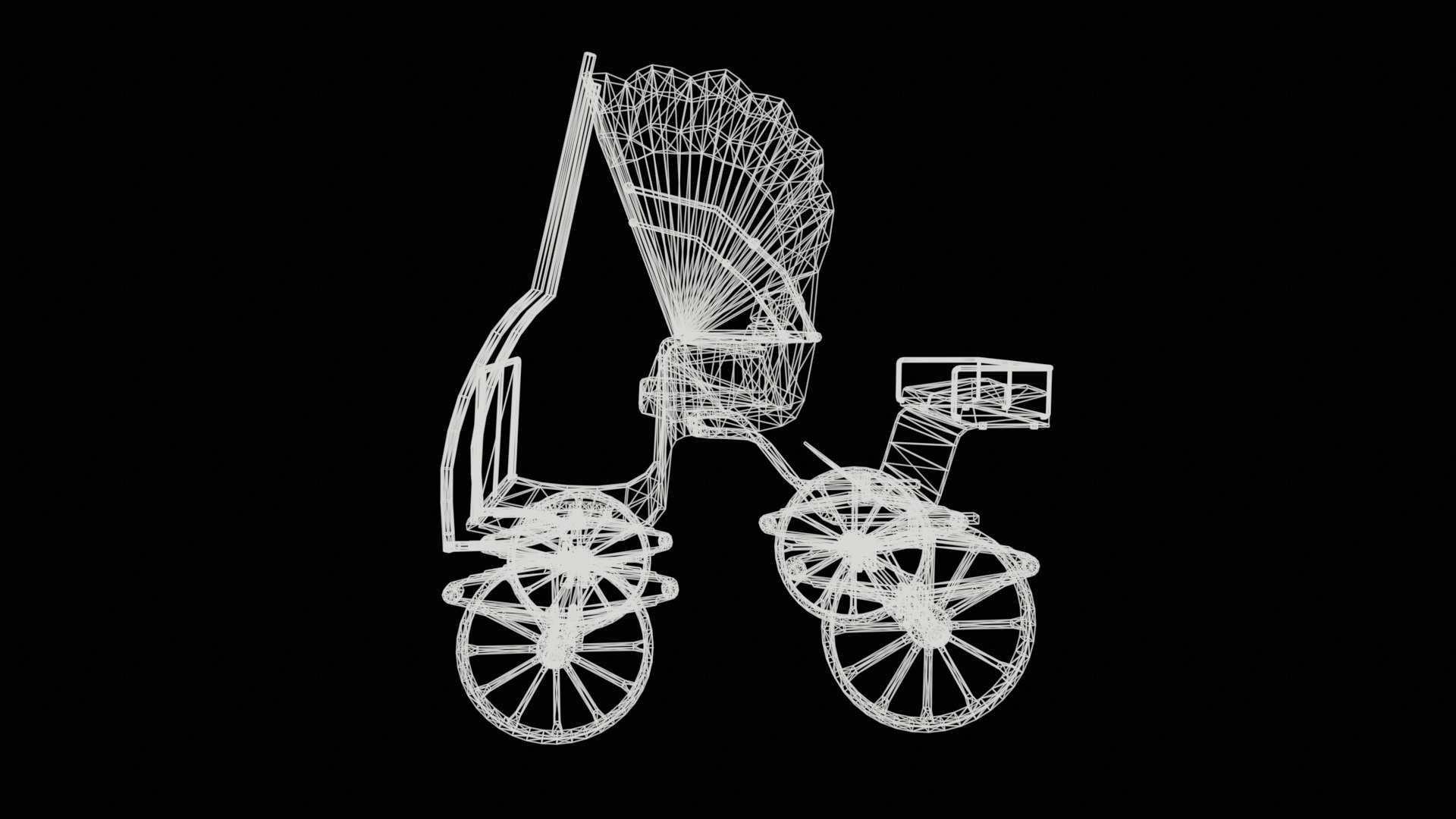 Cab Phaeton Folded Low-poly 3D Model - TurboSquid 2322712