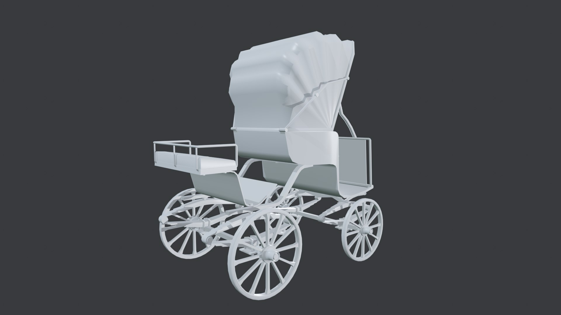 Cab Phaeton Folded Low-poly 3D Model - TurboSquid 2322712
