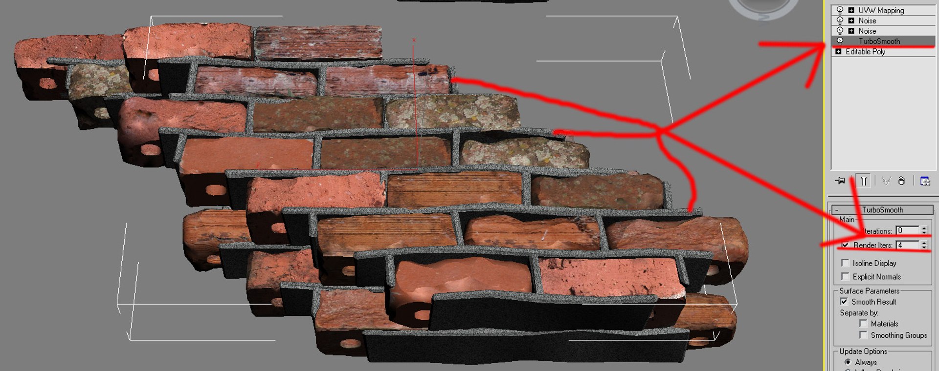 brick v-ray 3d model