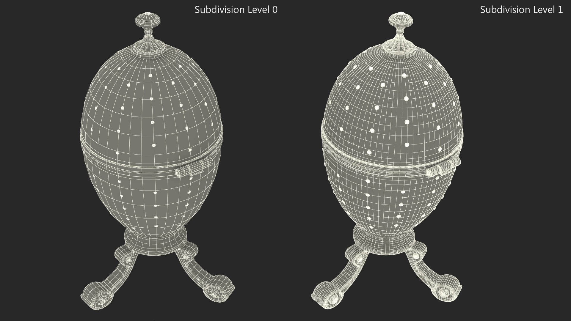 3D Antique Gold Faberge Egg Closed model - TurboSquid 2072254