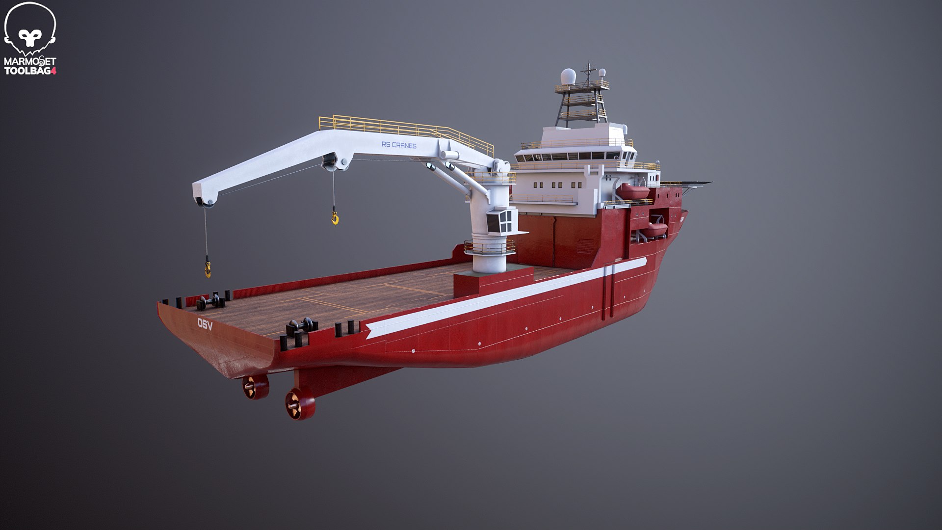 3D Offshore Support Vessel Model - TurboSquid 2175930