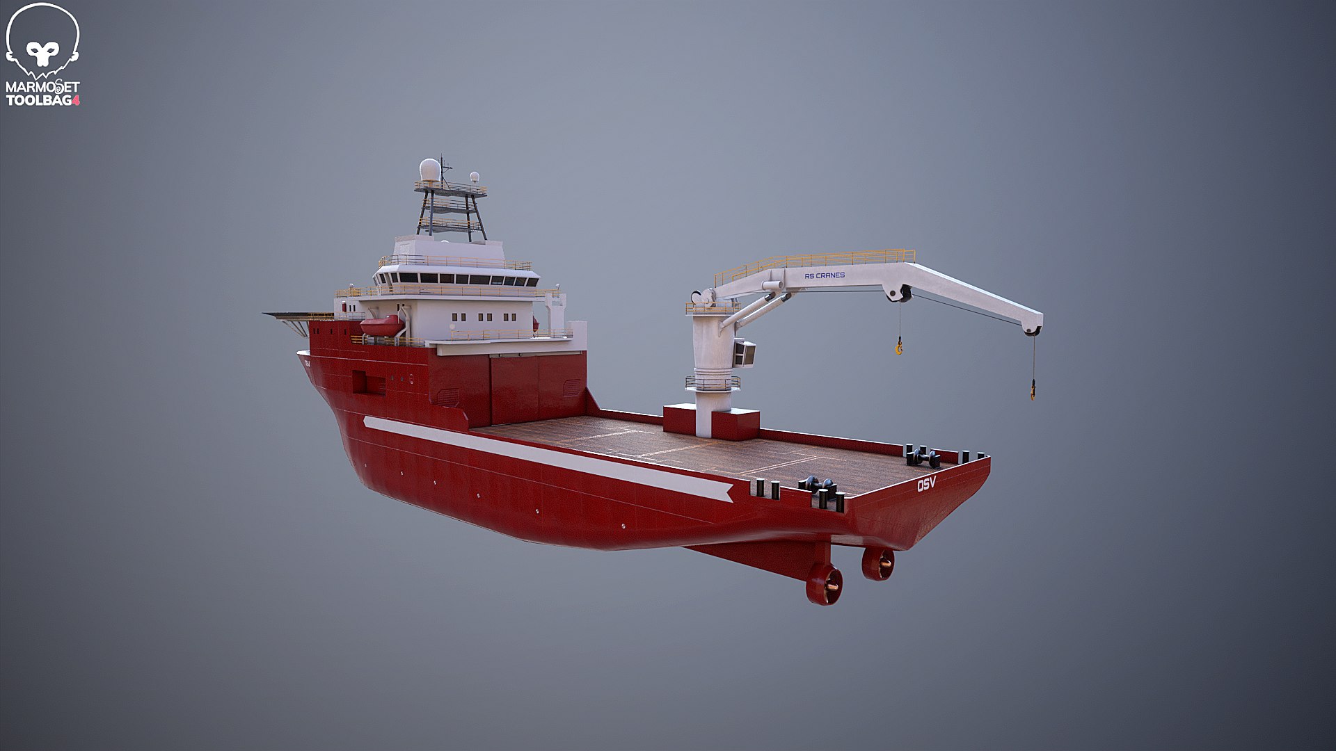 3D Offshore Support Vessel Model - TurboSquid 2175930
