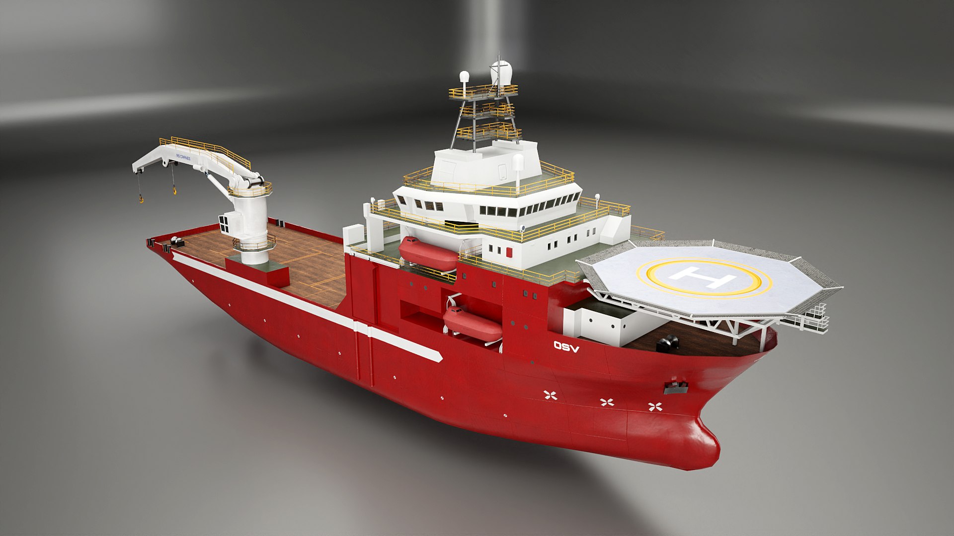 3D Offshore Support Vessel Model - TurboSquid 2175930