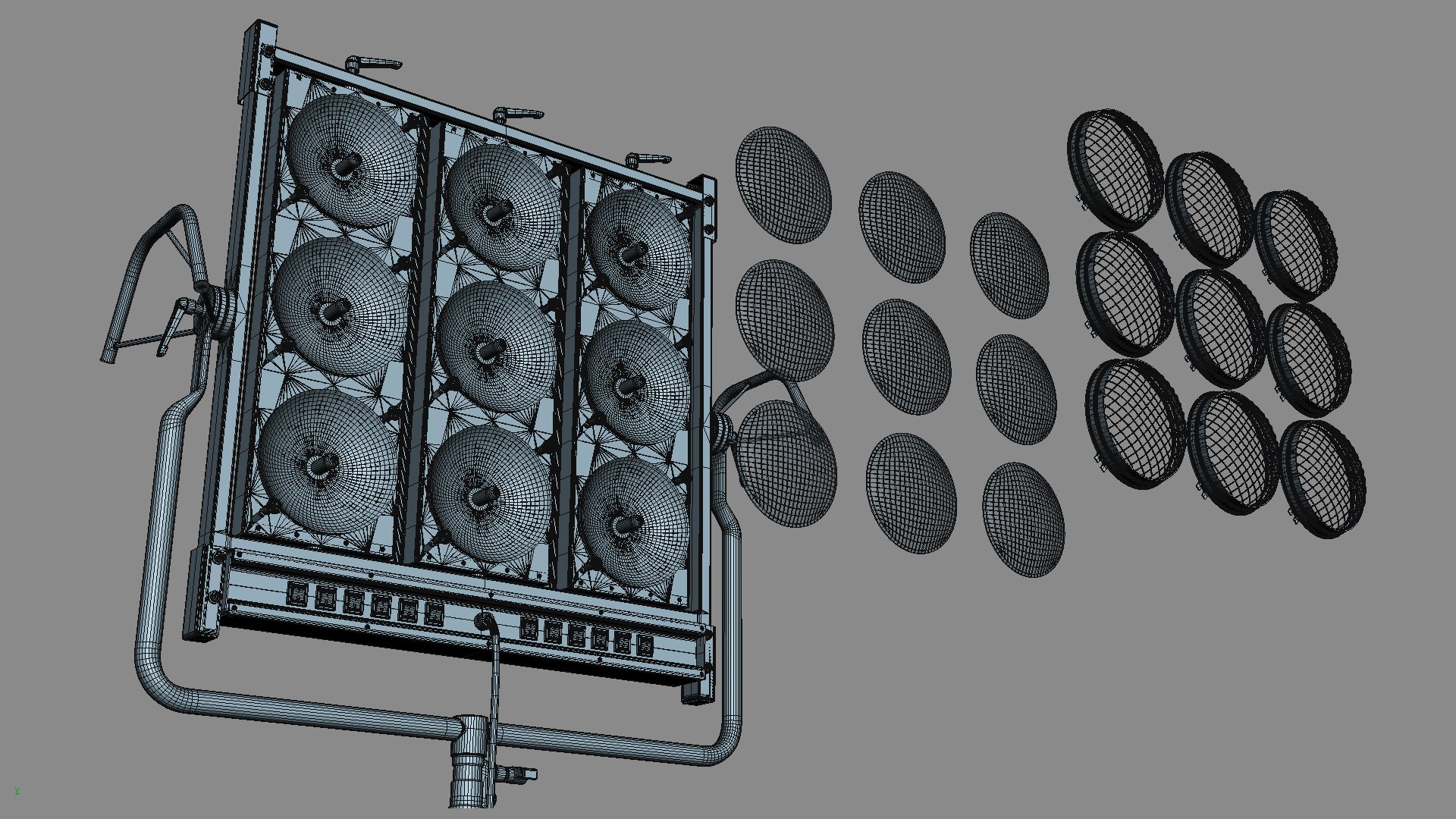 3D Maxi Brute Nine Light 9000 Watts Model - TurboSquid 1826752