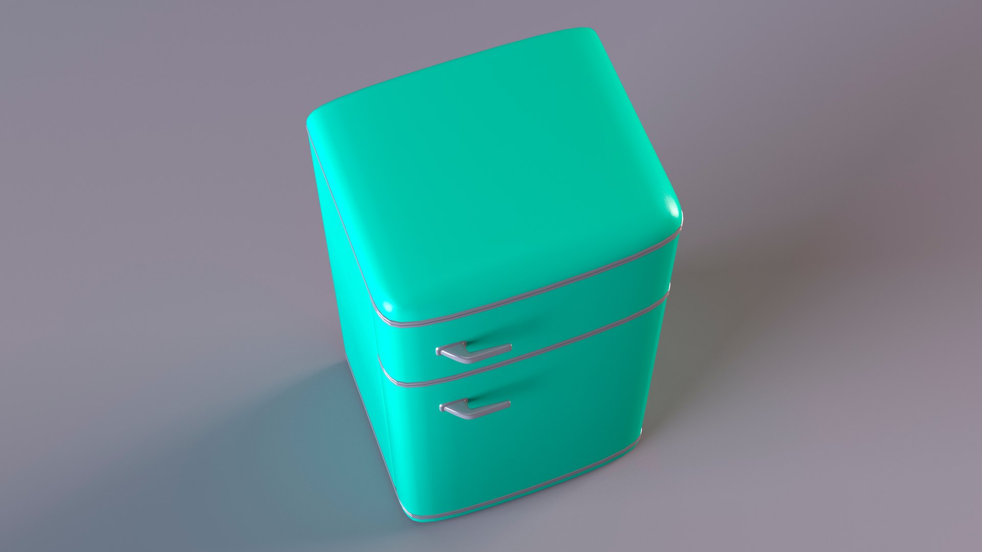 3D Retro Original Green Fridge - TurboSquid 2149877