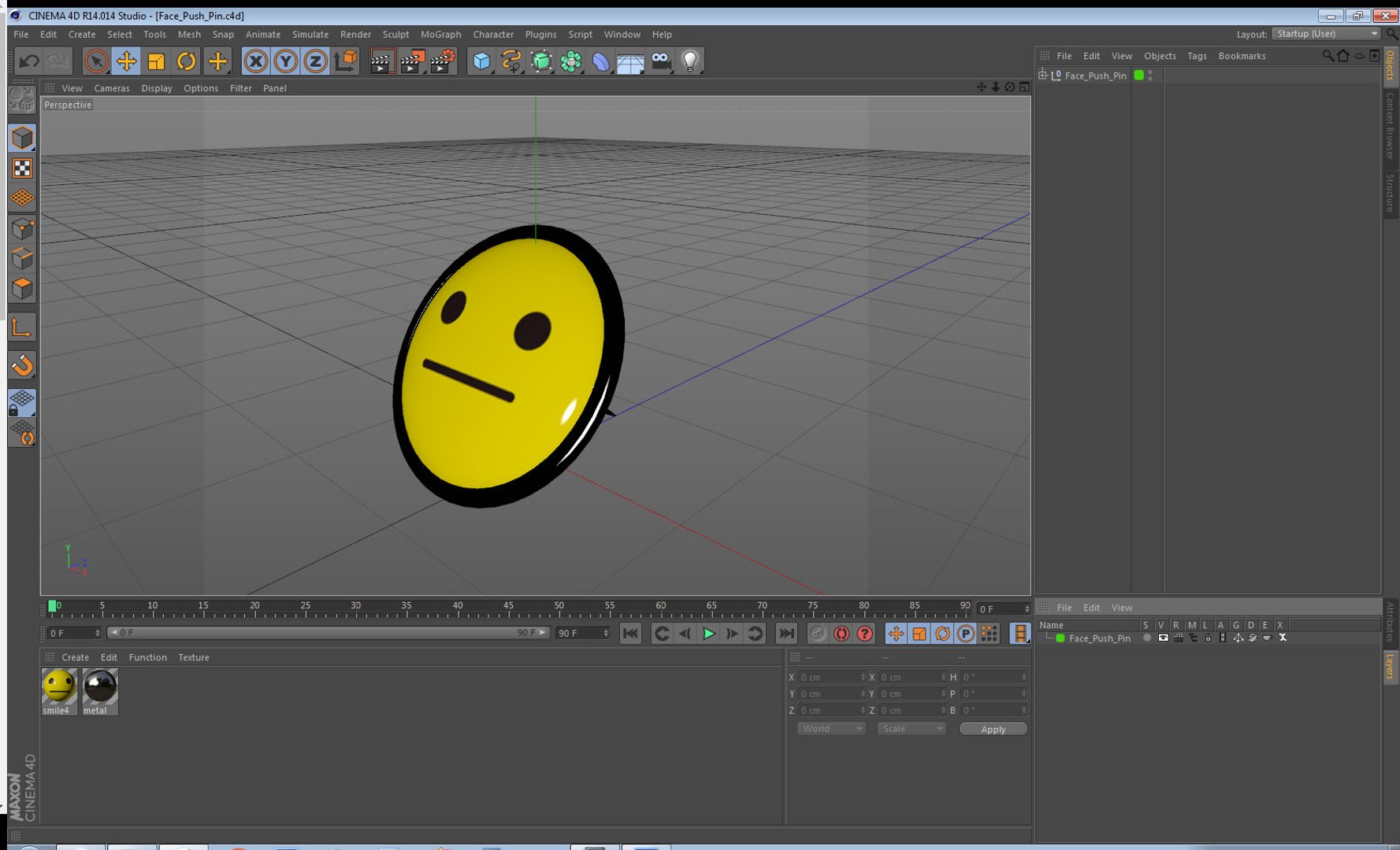 Face Push Pin 3D Model - TurboSquid 1425646