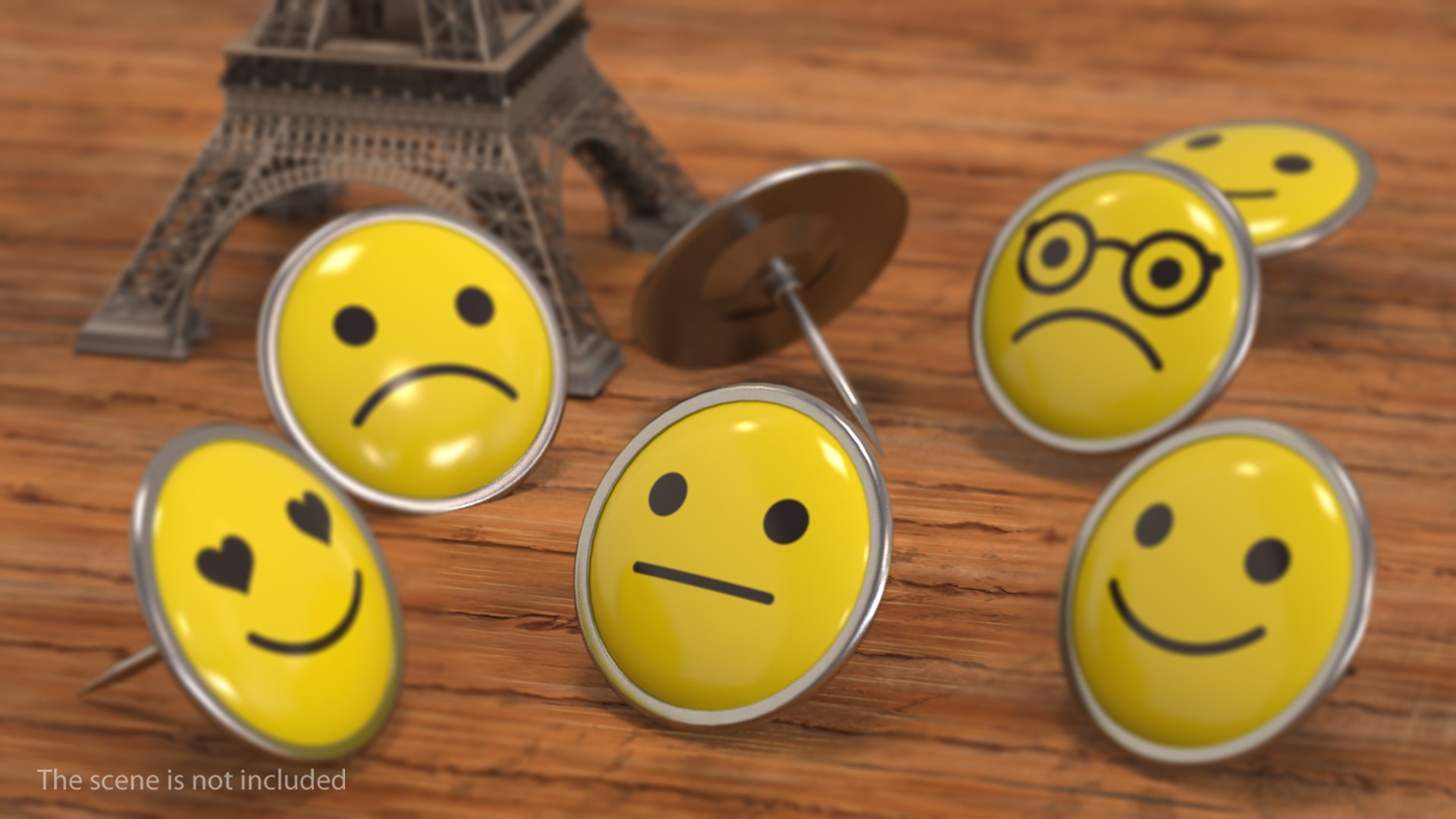 Face Push Pin 3D Model - TurboSquid 1425646