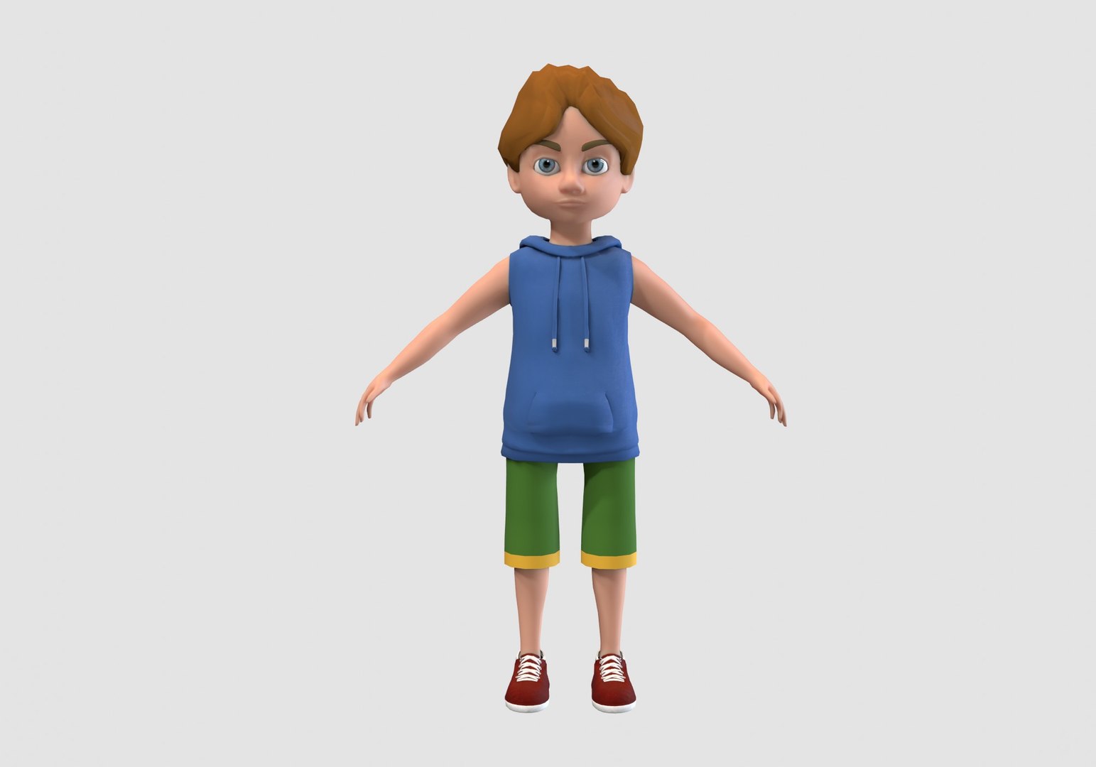 Sporty Cartoon Kid Model - TurboSquid 1910349