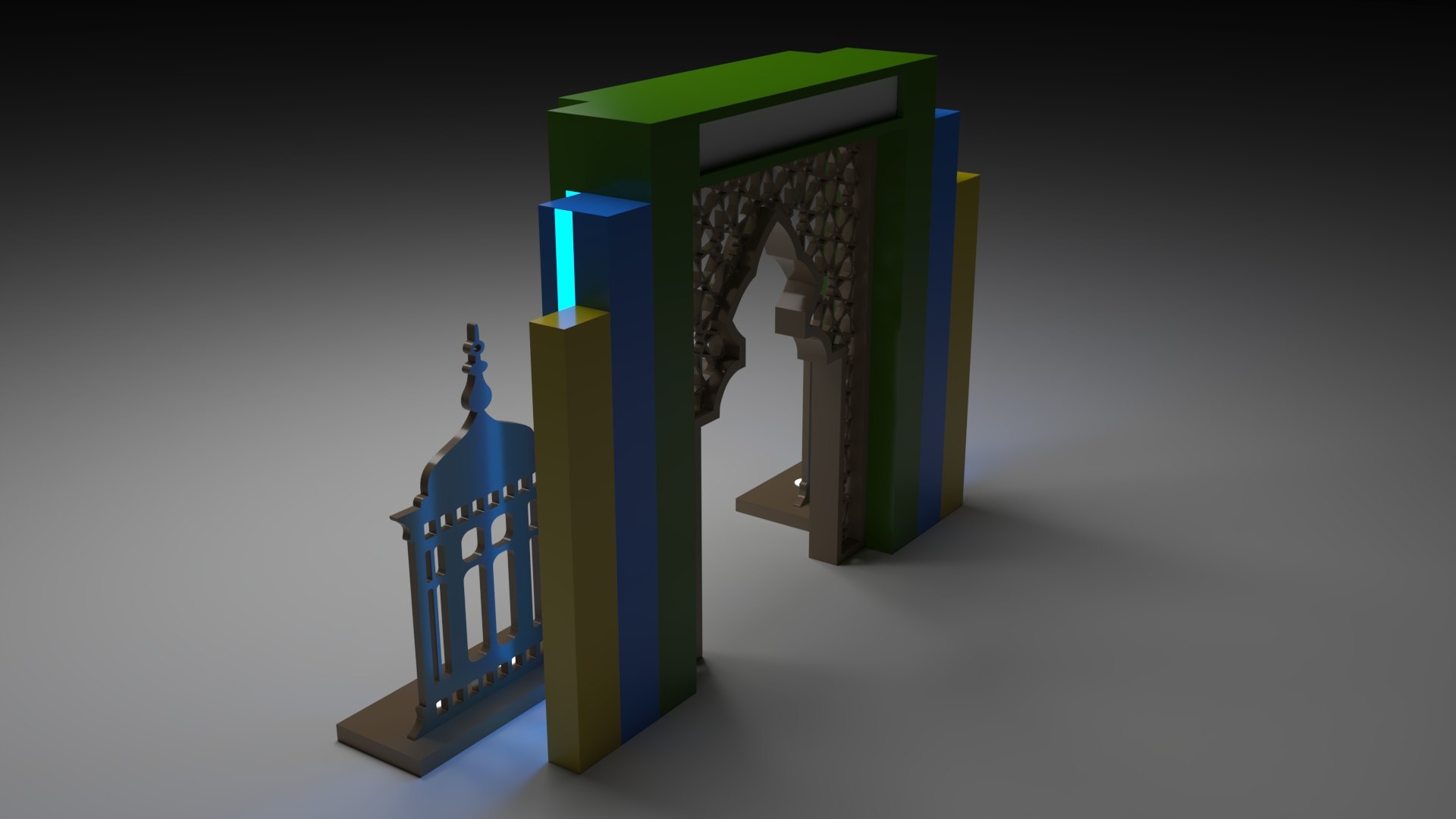 3D Gate Islamic Ornament - TurboSquid 2202150