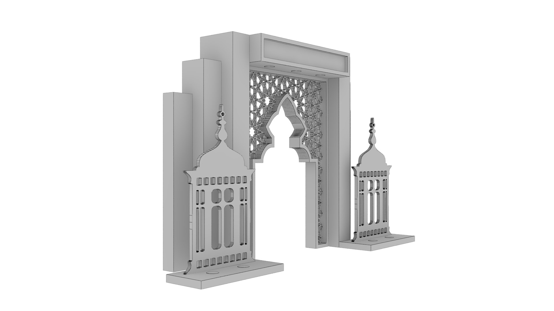 3D Gate Islamic Ornament - TurboSquid 2202150
