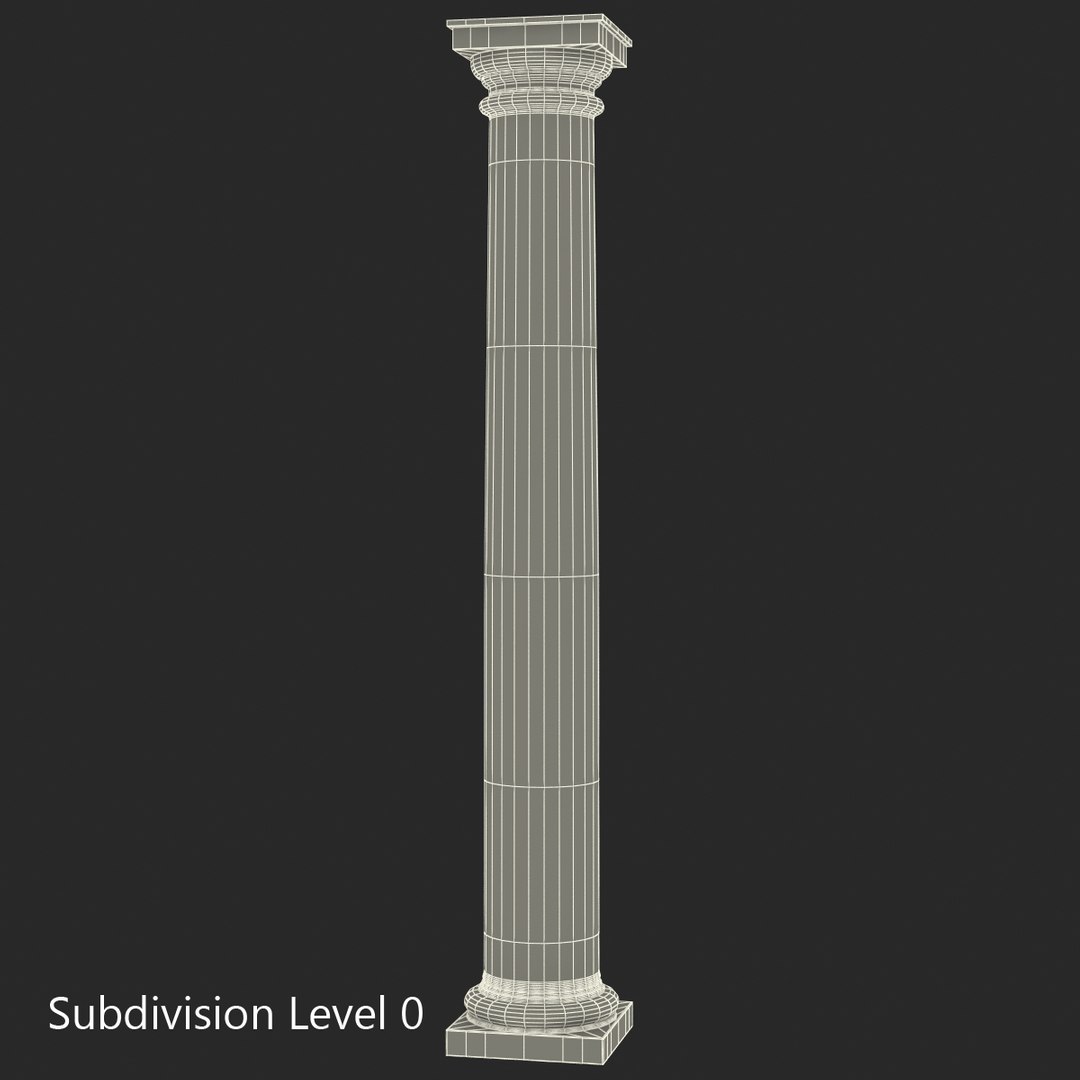 Tuscan Order Column 3d C4d