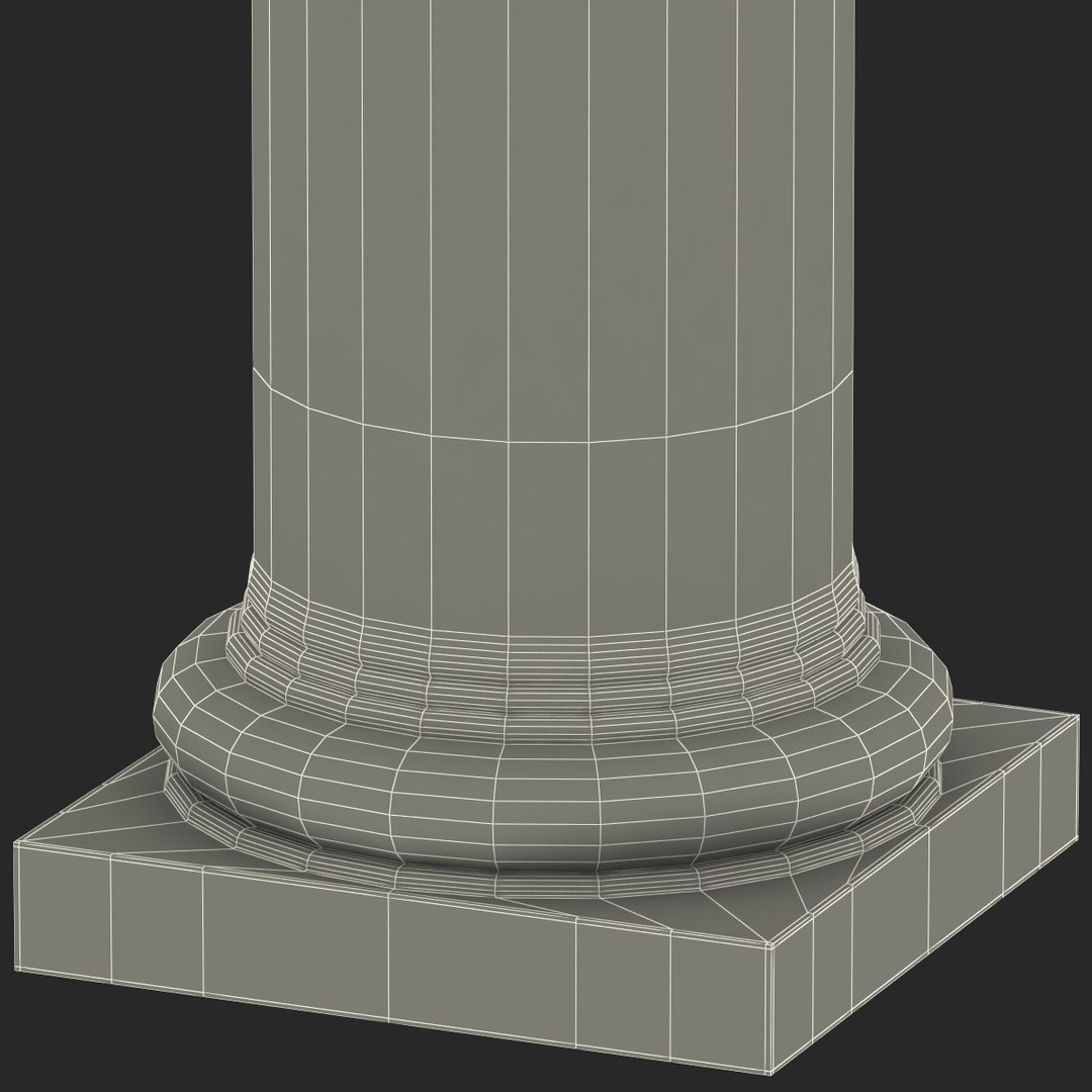 Tuscan Order Column 3d C4d