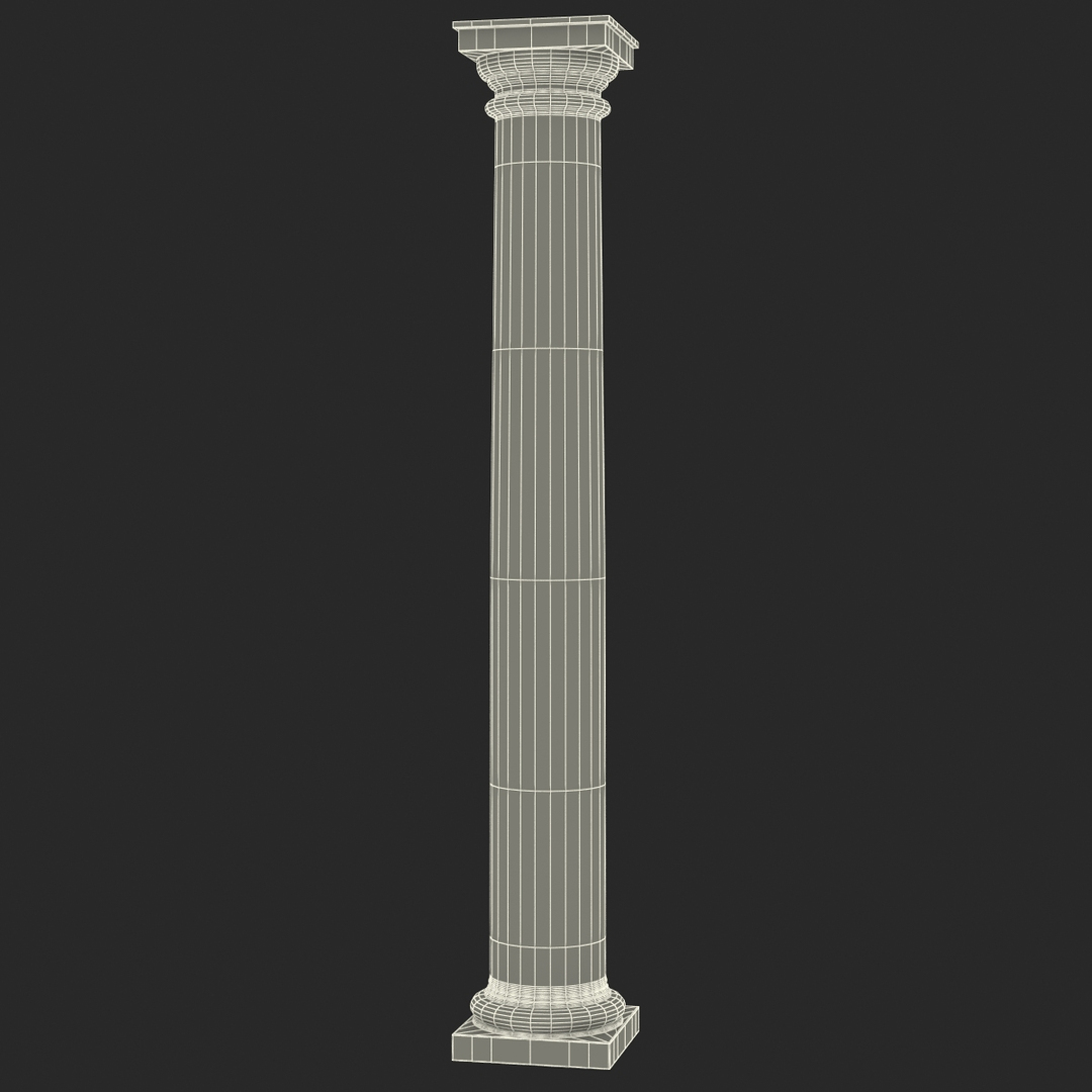 Tuscan Order Column 3d C4d