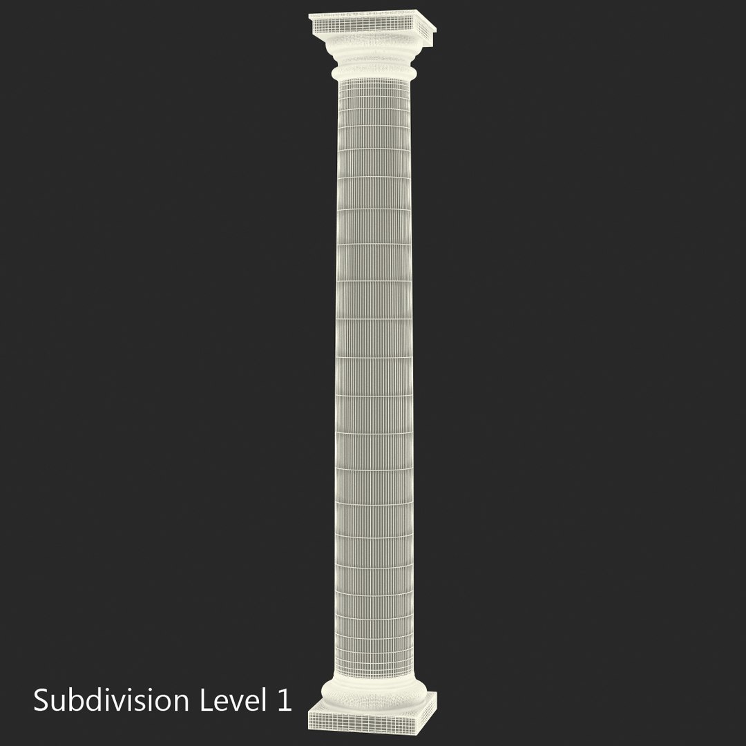 Tuscan Order Column 3d C4d