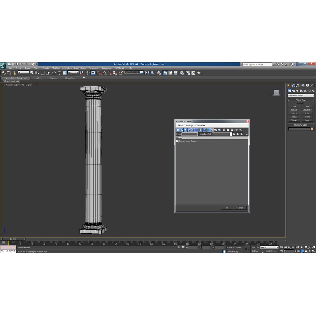 Tuscan Order Column 3d C4d