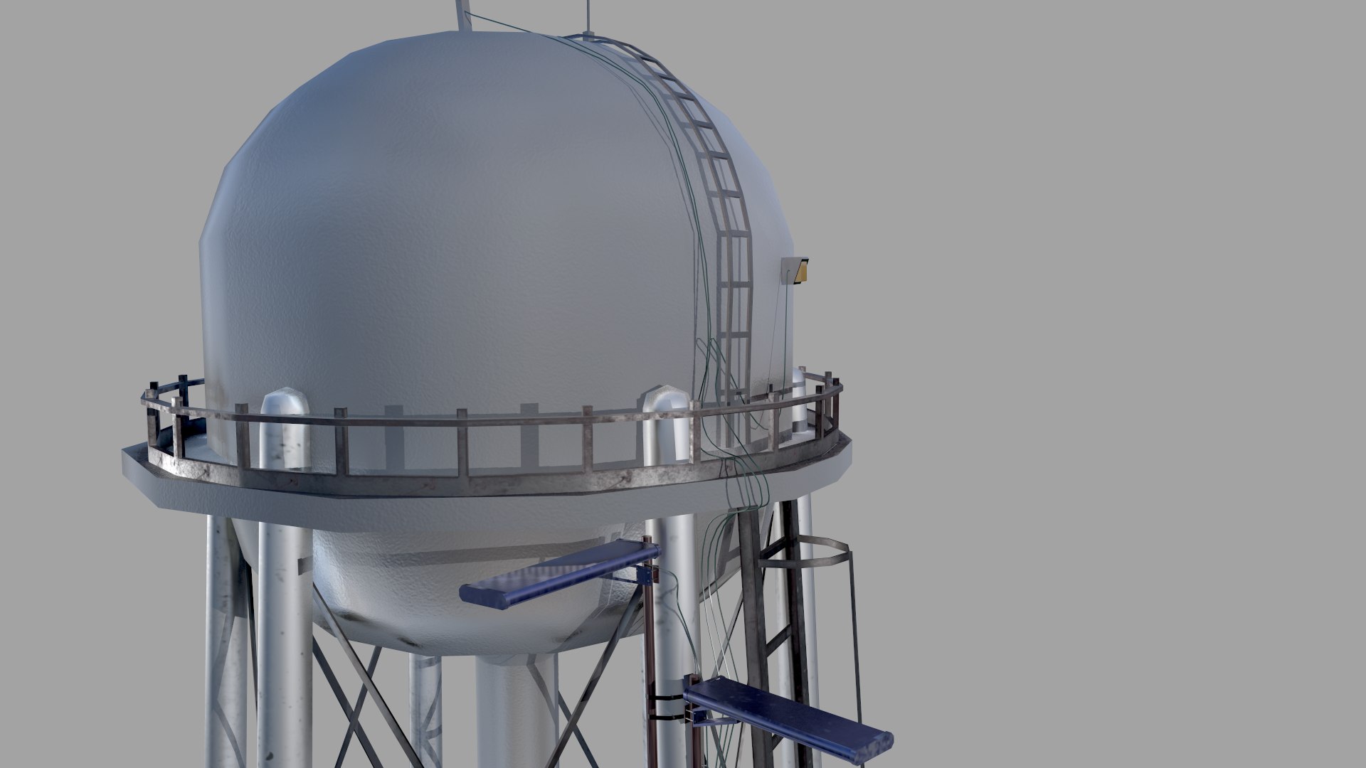 Water Tower Low Poly 3D Model - TurboSquid 1732952