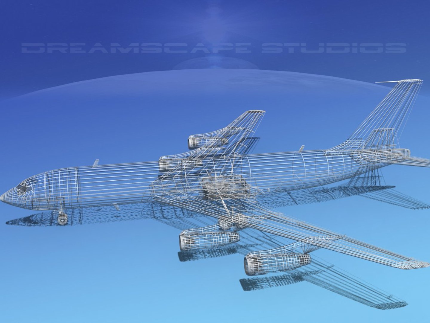 707-320 Airlines Boeing 707 3d Max