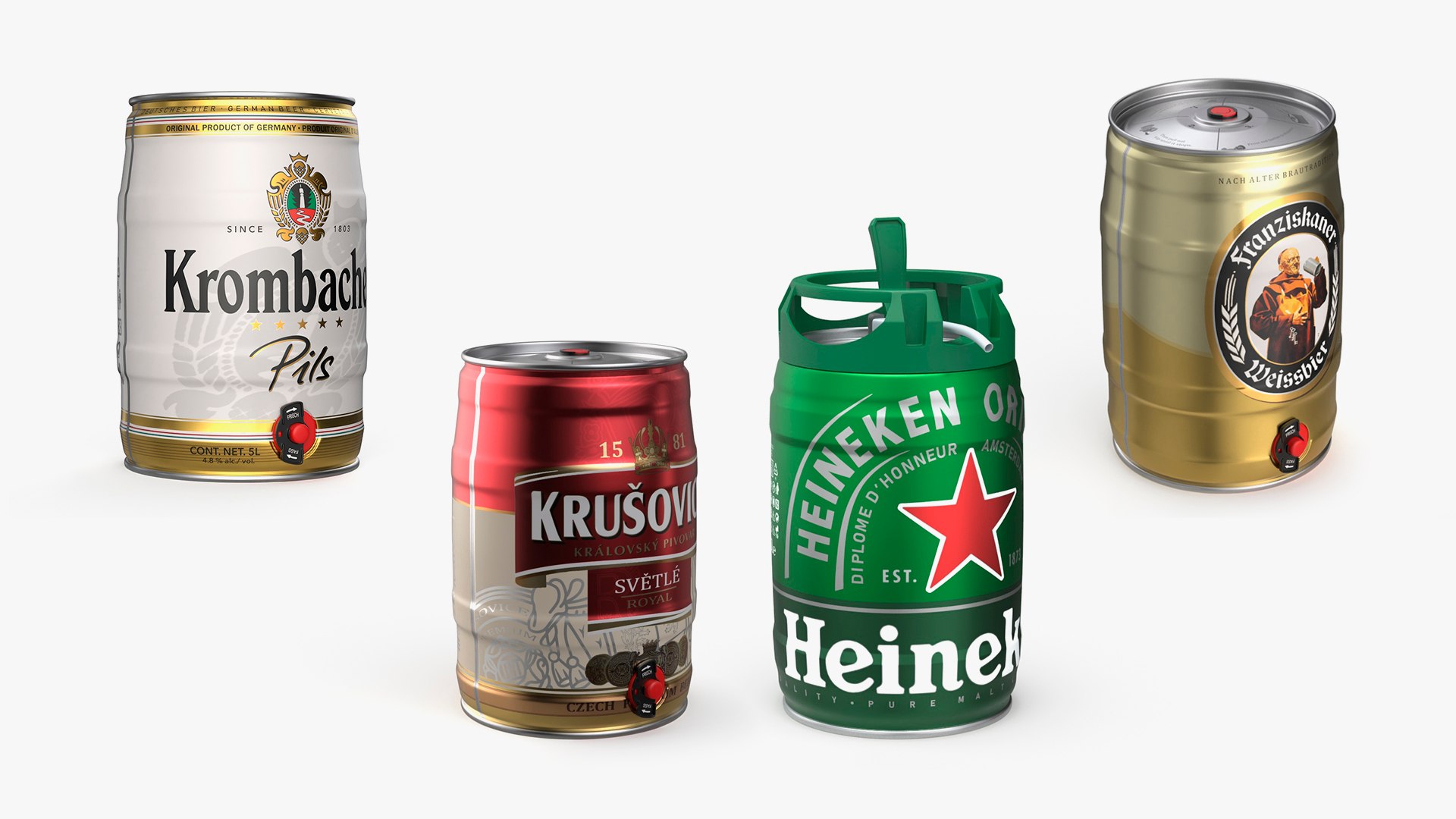 Beer 5 Liter Barrels Collection 3 Model - TurboSquid 2435268