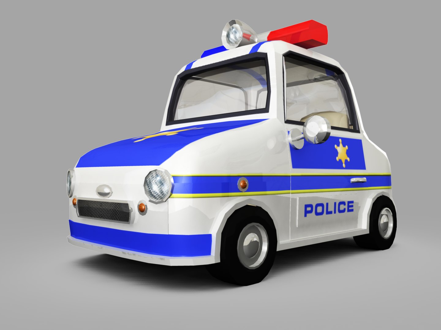 3d police toy car model
