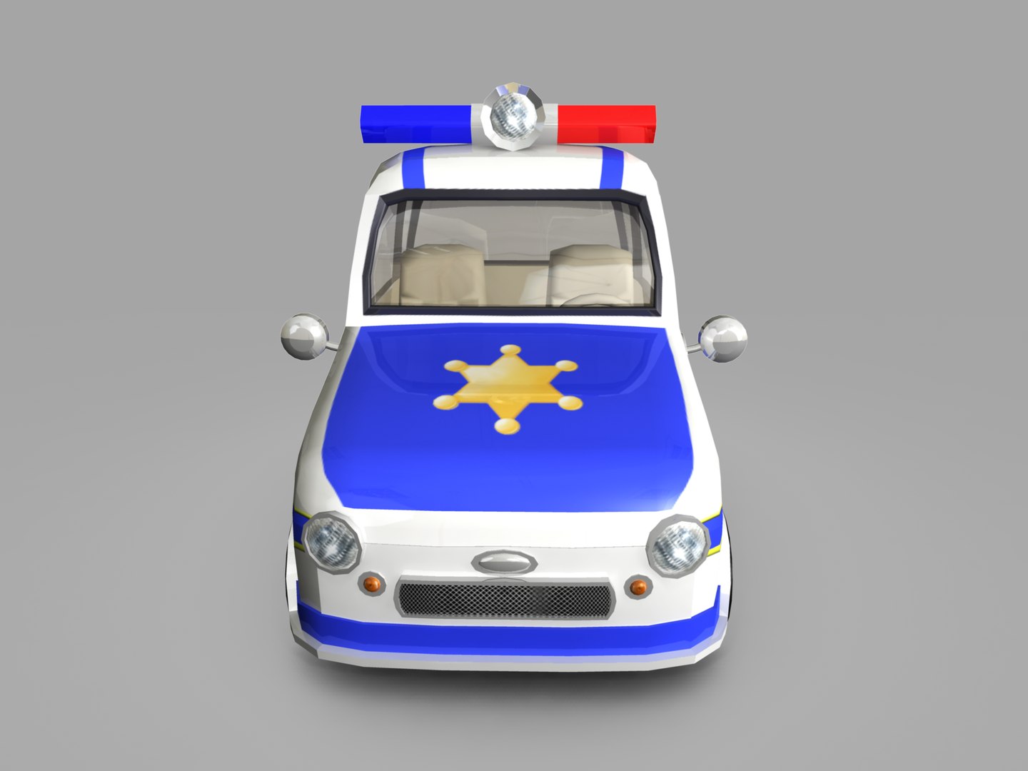 3d police toy car model