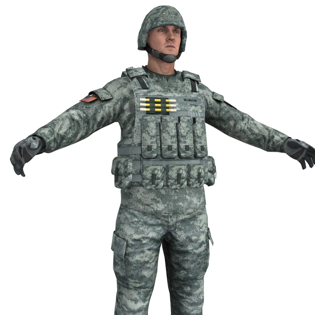 Human Military 3d Model
