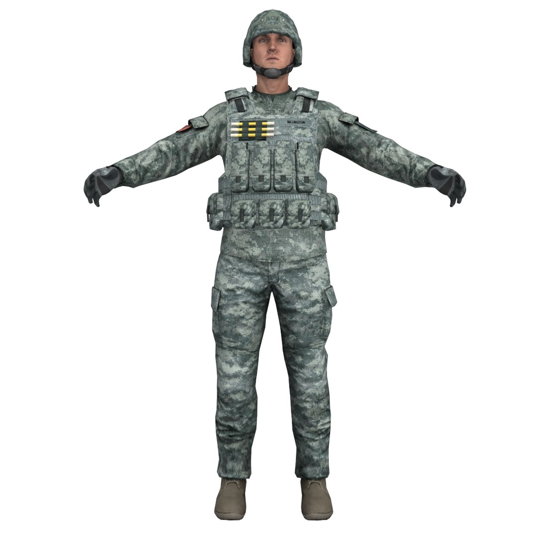 Human Military 3d Model