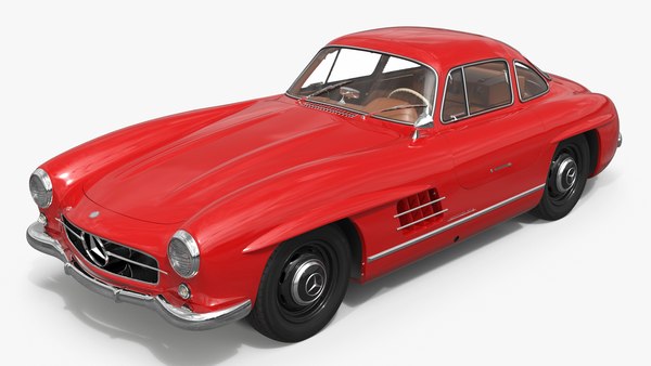 Mercedes-Benz 300SL Klassischer Sportwagen Rot 3D-Modell - TurboSquid ...