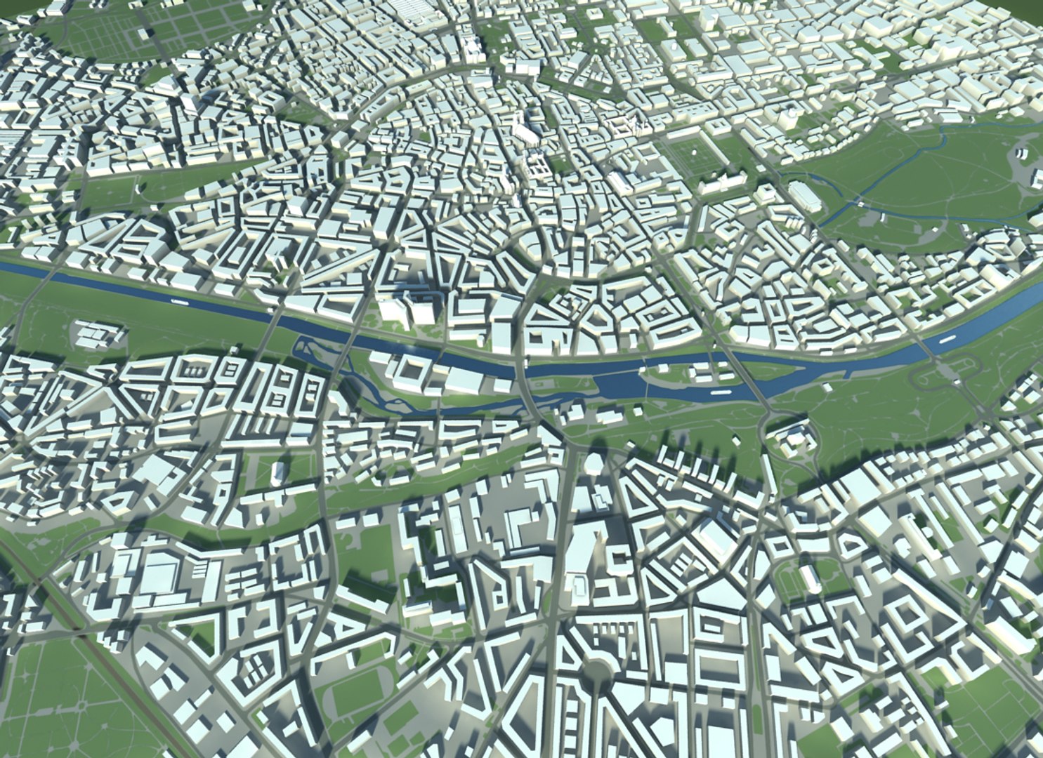 City Munich Center 3d Max