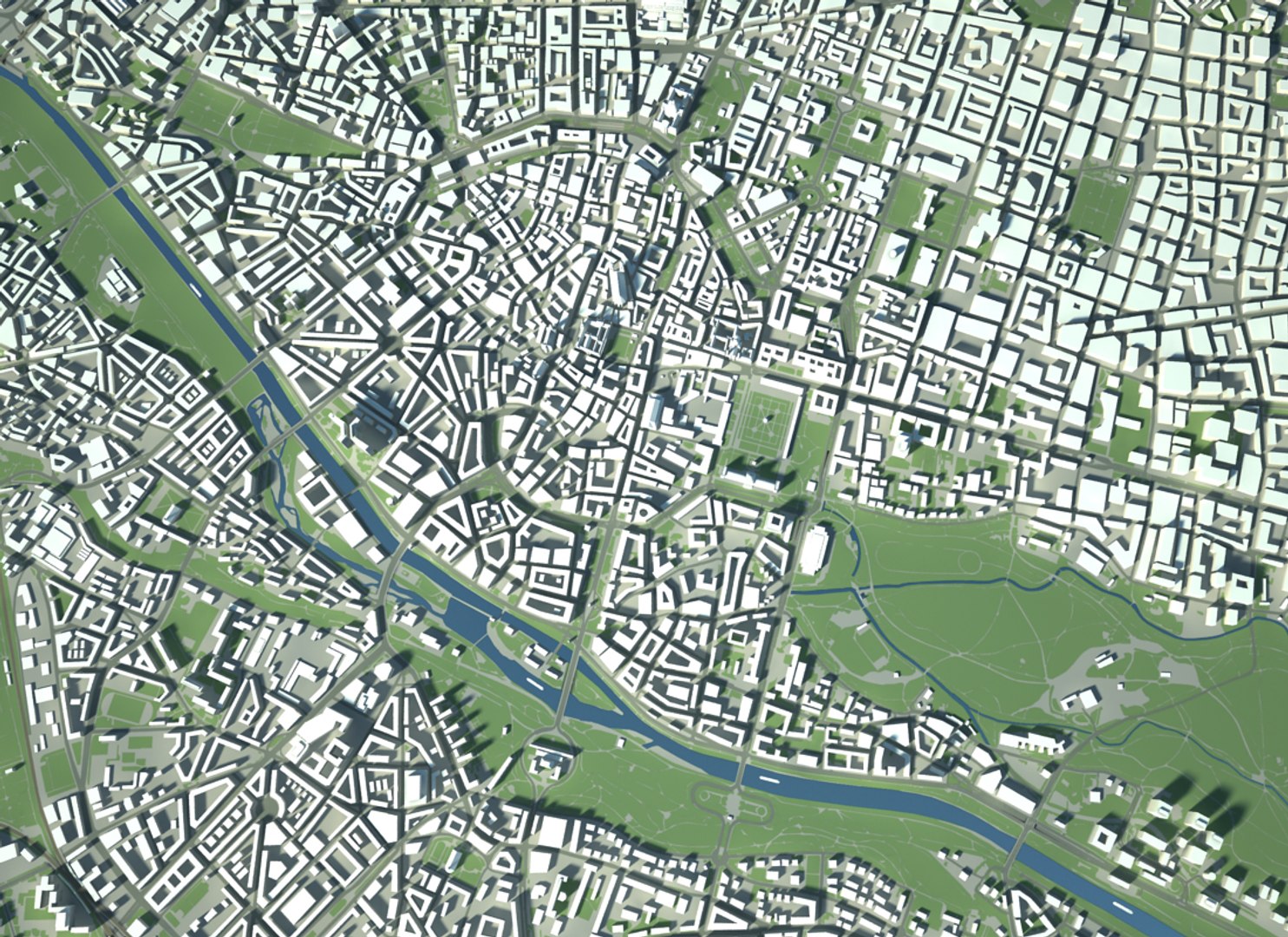 City Munich Center 3d Max