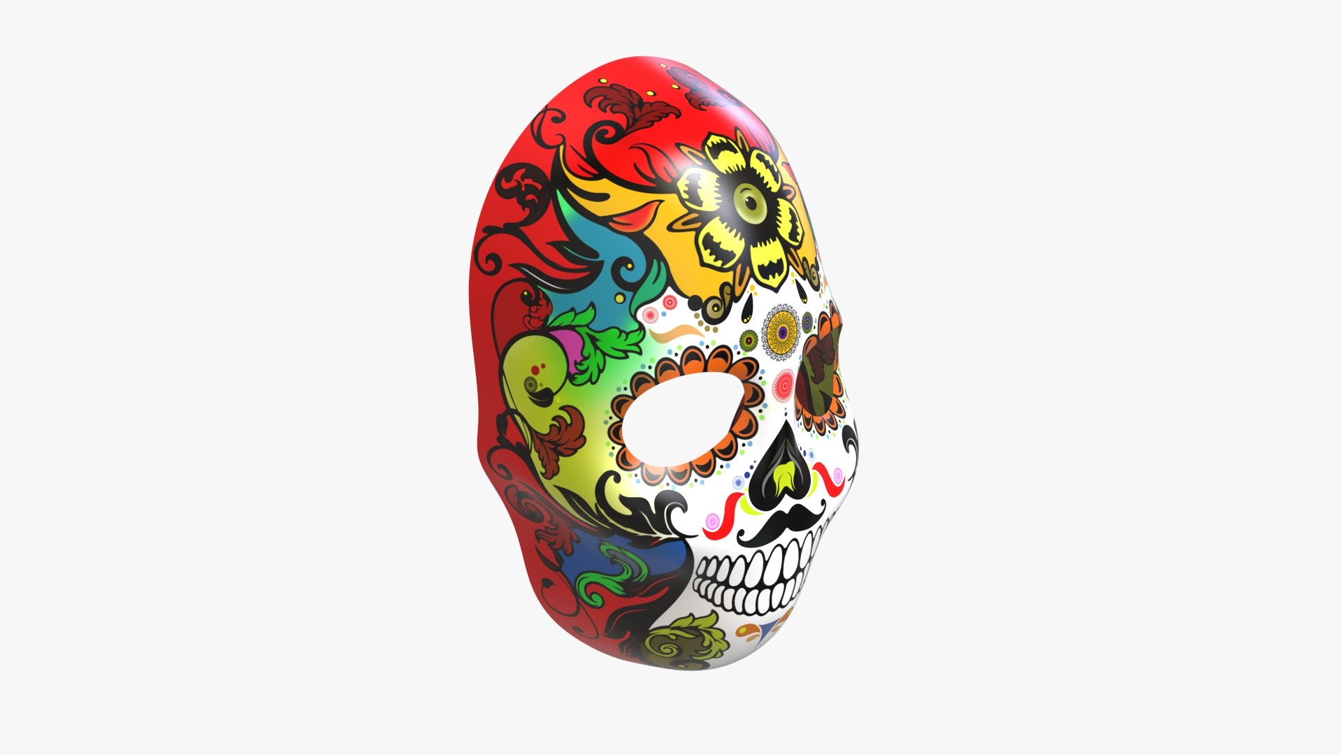 3D Calavera Mask Skeleton Model - TurboSquid 1454667