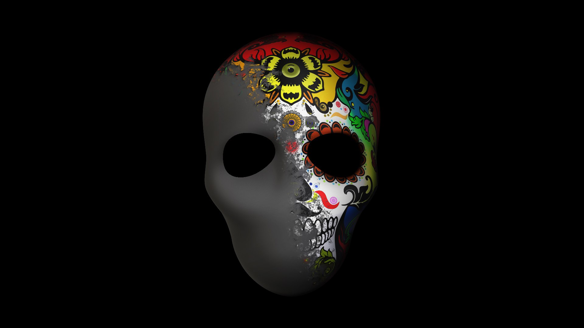 3D Calavera Mask Skeleton Model - TurboSquid 1454667
