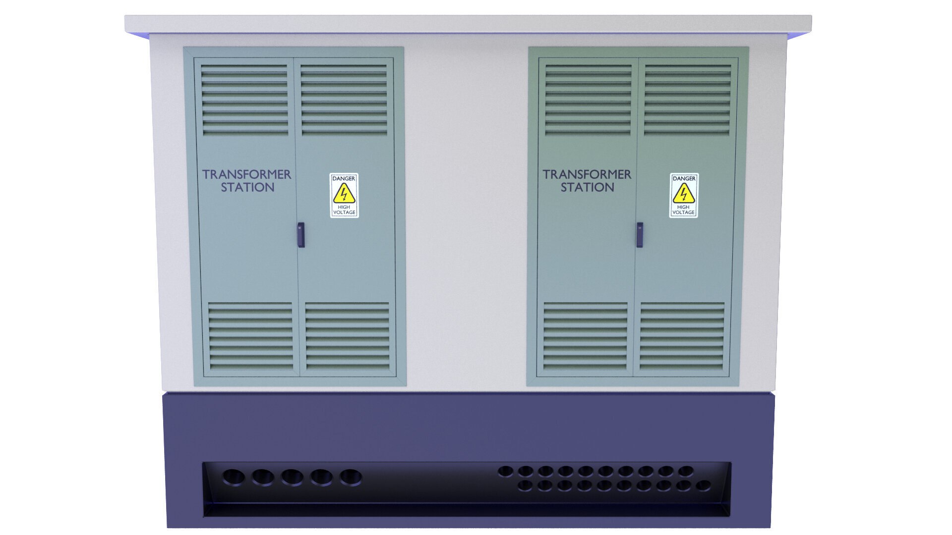 Concrete Transformer Substation Building 13 3D Model - TurboSquid 1980059