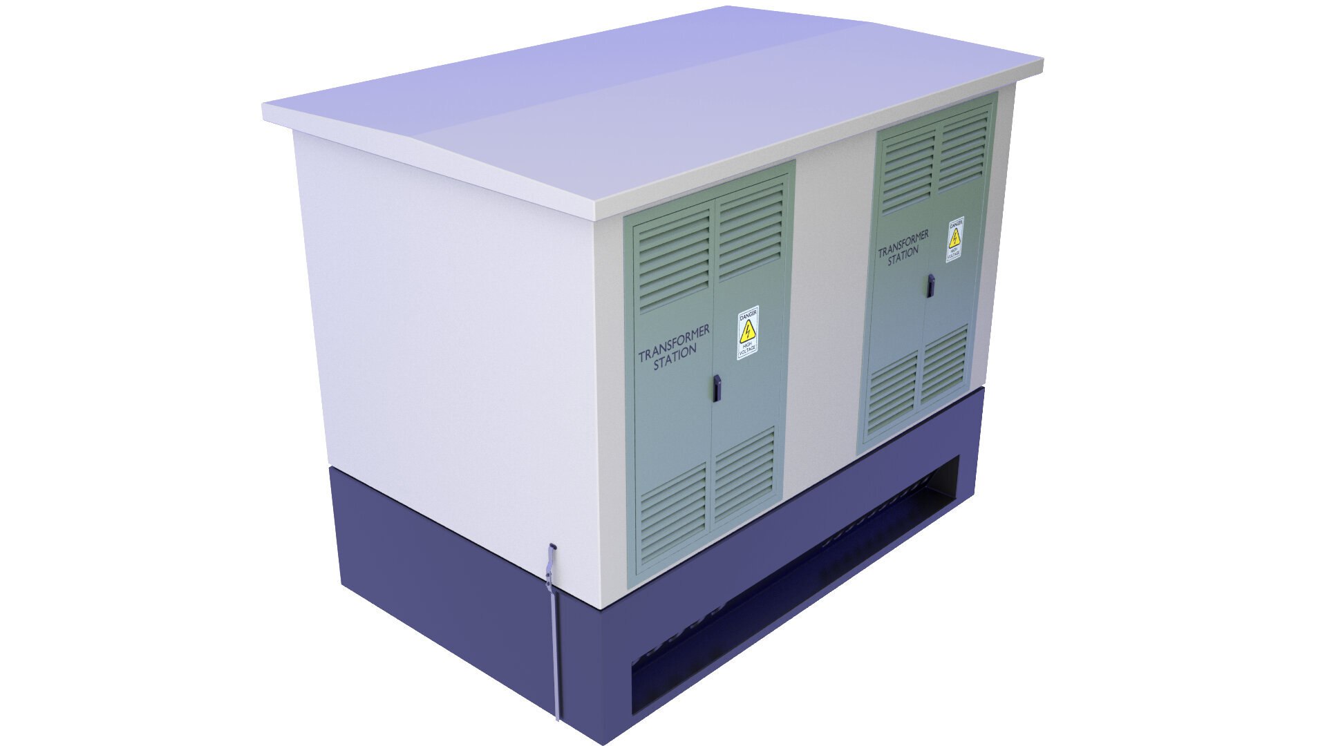 Concrete Transformer Substation Building 13 3D Model - TurboSquid 1980059