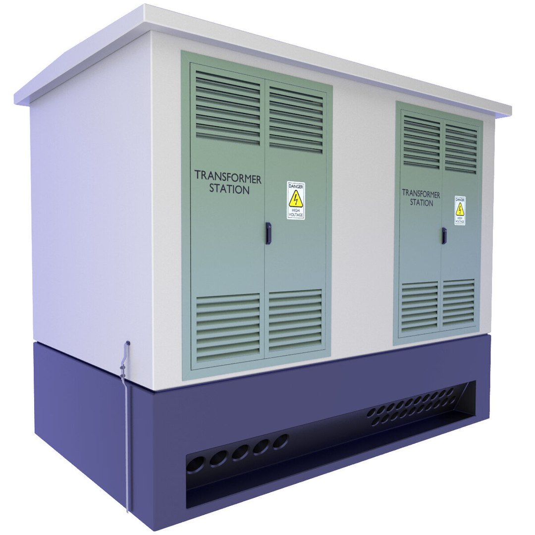 Concrete Transformer Substation Building 13 3D Model - TurboSquid 1980059