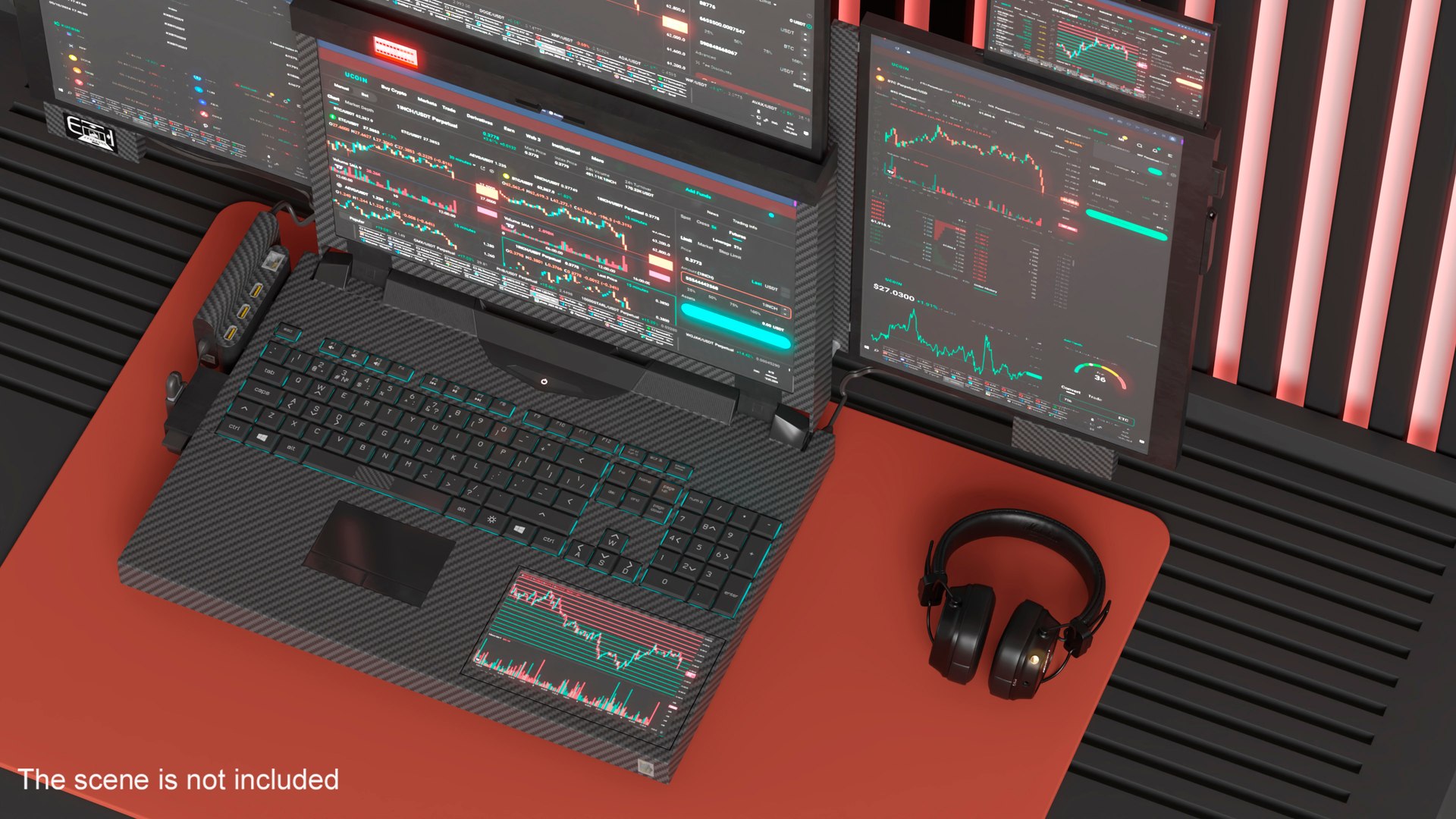 Professional Laptop With Miner Software 3D Model - TurboSquid 2237837