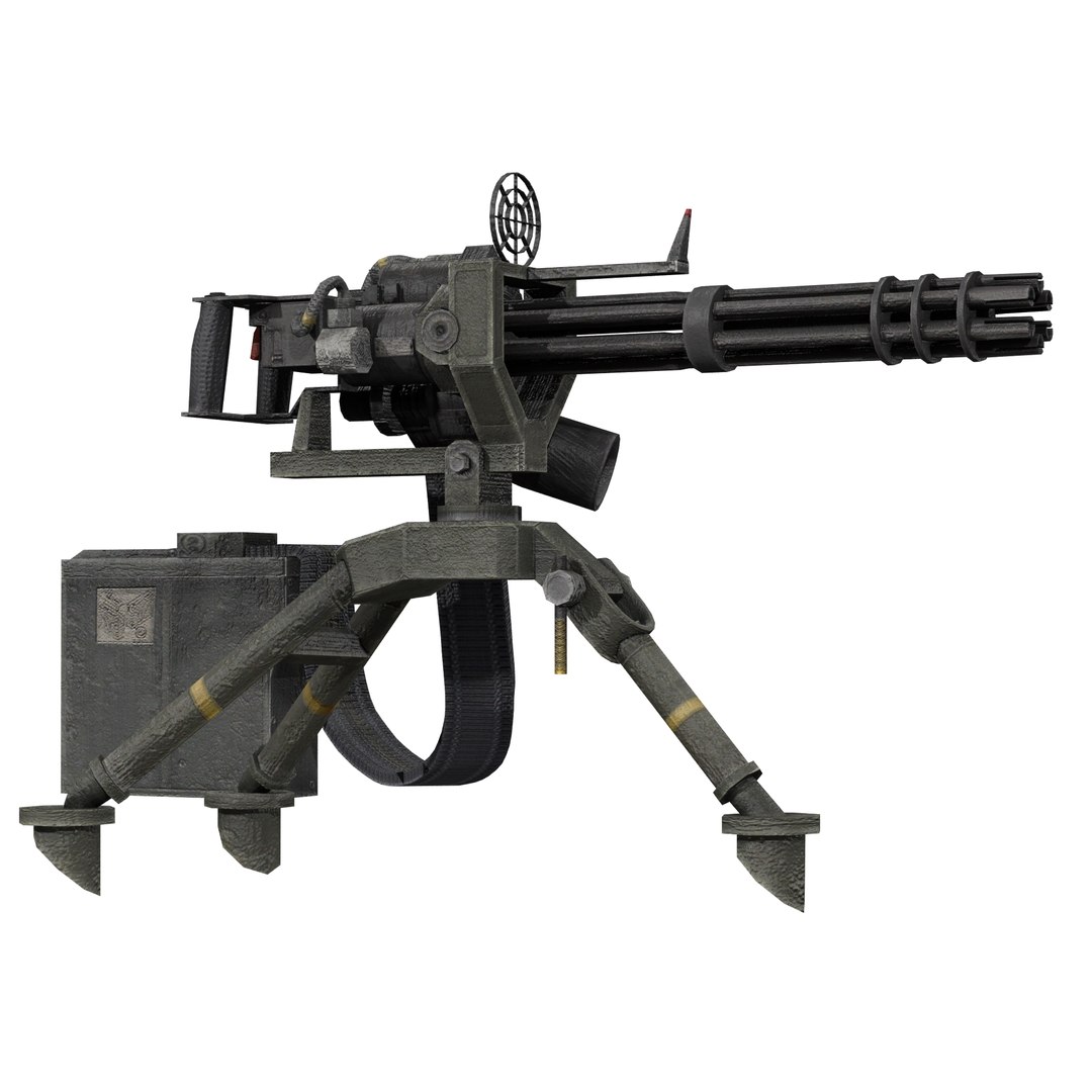 3D Gatling Gun Rigged Model - TurboSquid 1831938