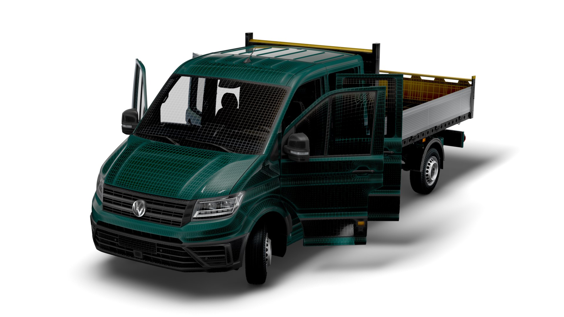 VW Crafter Double Cab Tipper HQ Interior 2023 3D - TurboSquid 2073431