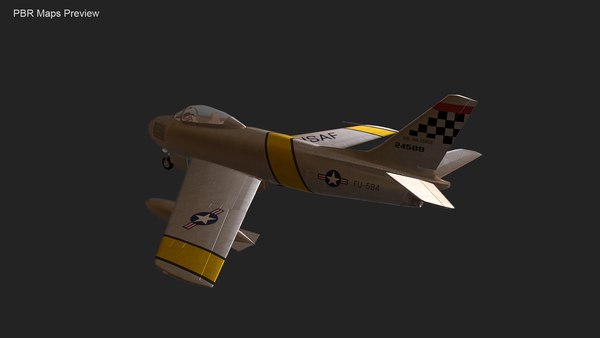 modelo 3d F-86 Sable USAF - TurboSquid 1996234