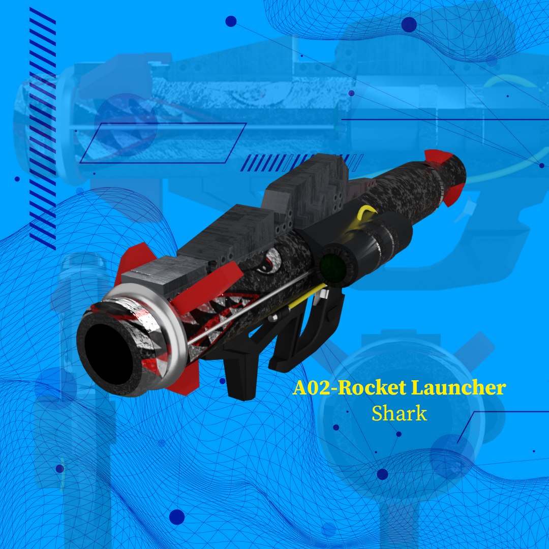 A02- Rocket Launcher Shark 3D Model - TurboSquid 2183288