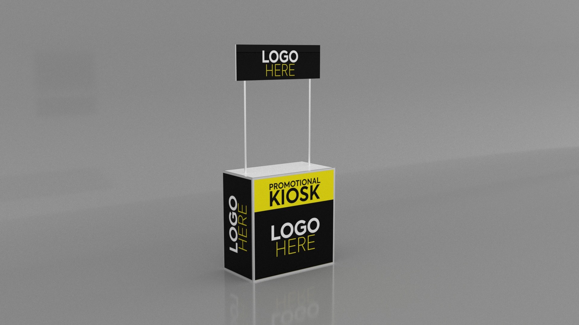 3D Promotional Kiosk - TurboSquid 1719518